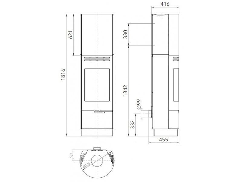 Piec kominkowy Thorma Sevilla czarny | Dobry Kominek